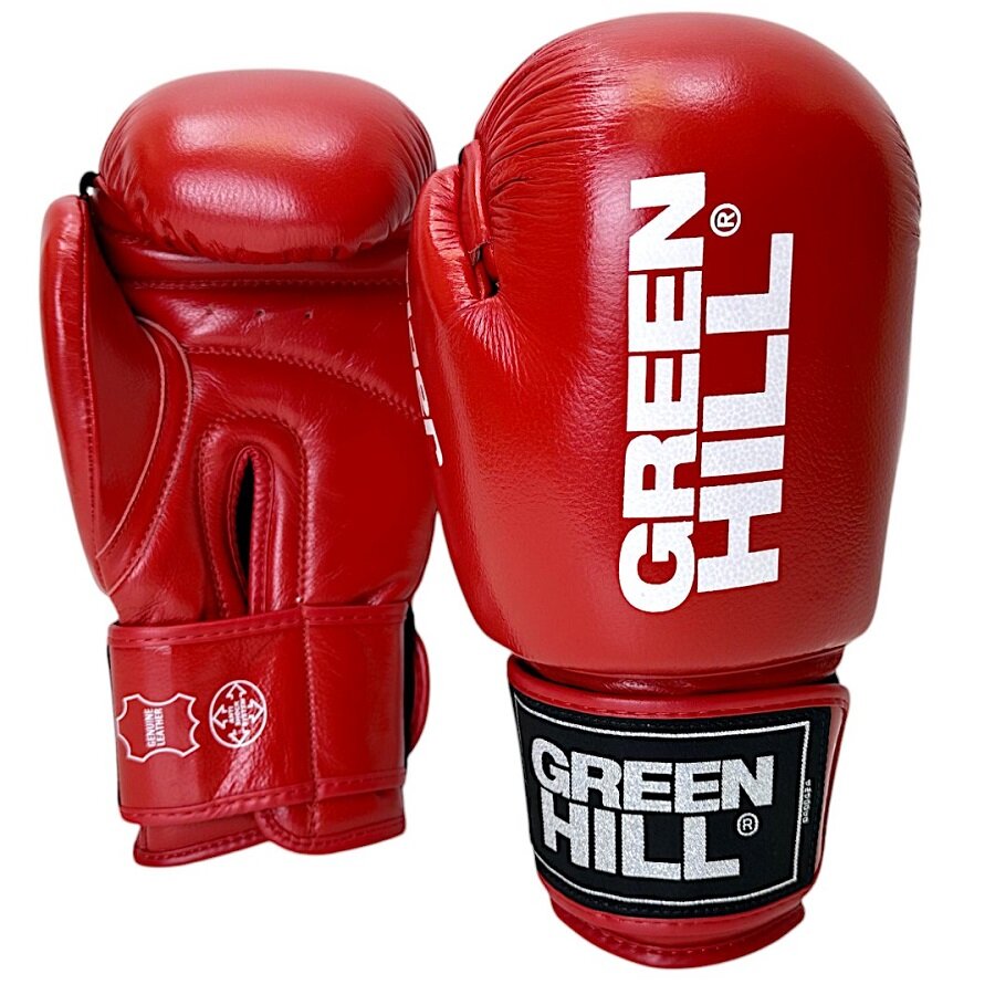 Боксерские перчатки Green Hill Tiger ФКР красные, 10 унций