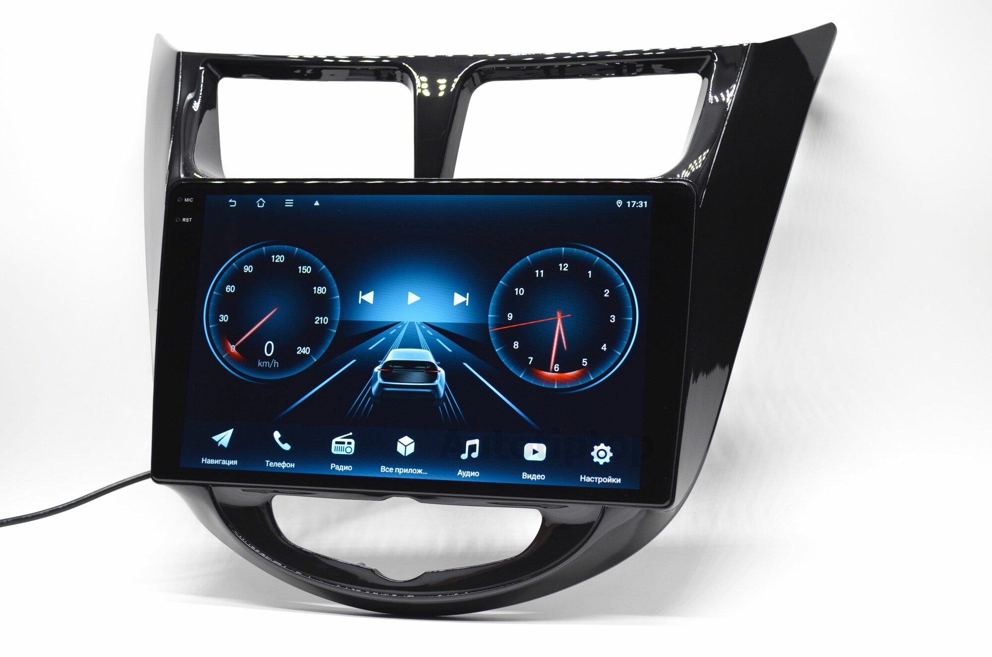 Магнитола для Hyundai Solaris 1 2011-2016 черная, 4/64ГБ, QLED, Carplay, автозвук DSP, GPS Навигация, 9 дюймов