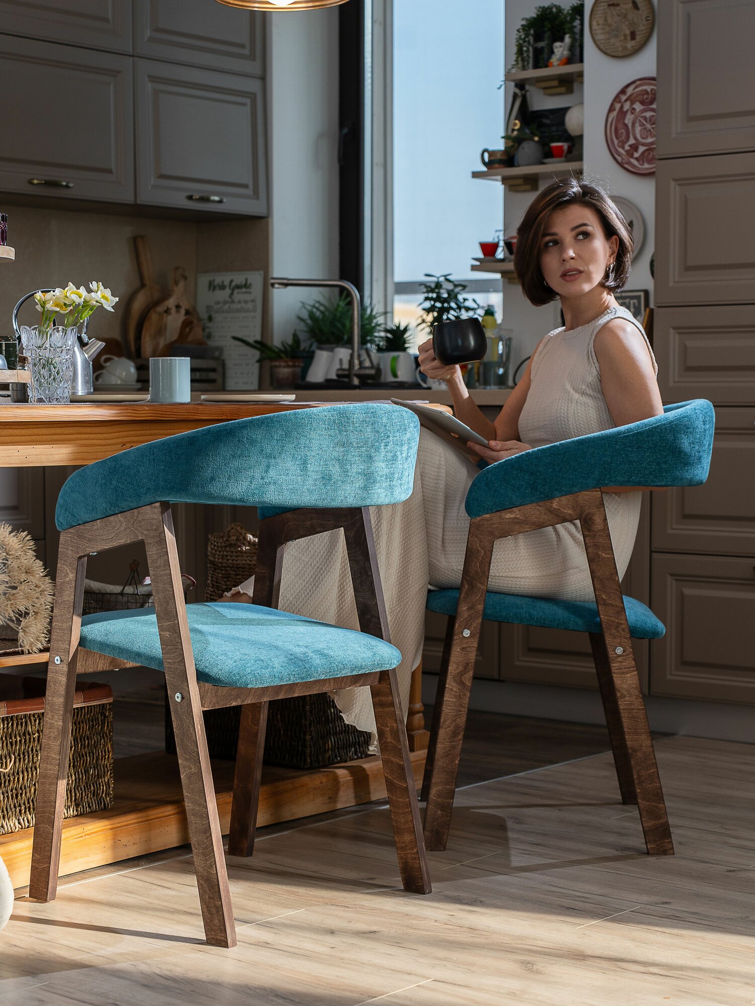 Стулья для кухни и дома, мягкий со спинкой и подлокотниками, стул кресло