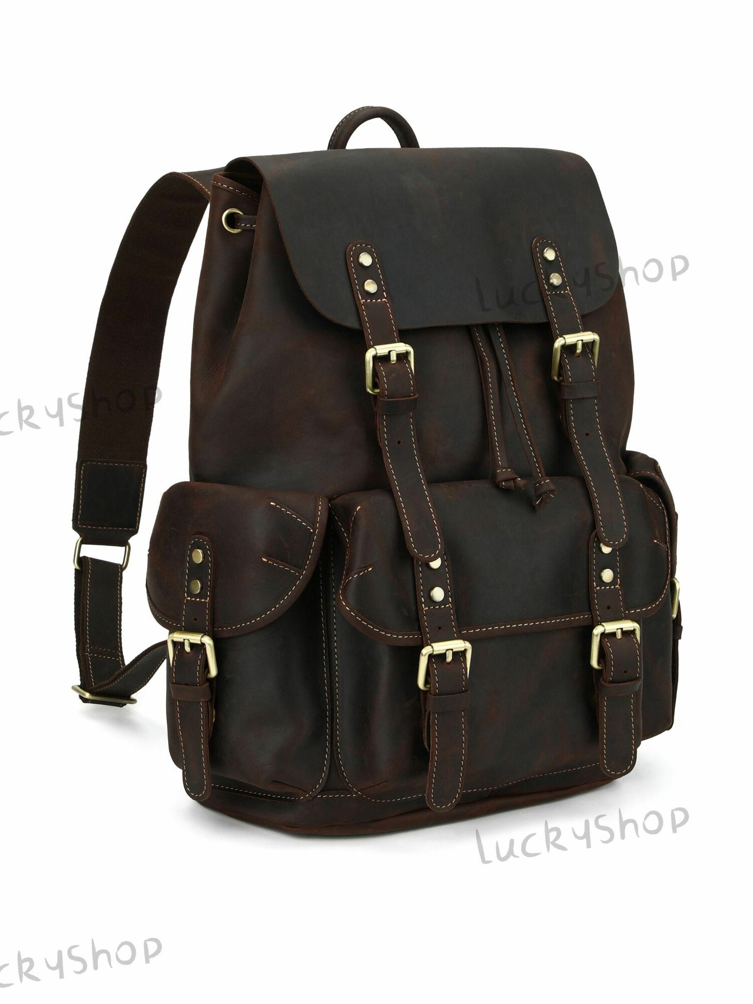 Рюкзак , кожаный, мужской, городской, для ноутбука, для бумаг А4, эргономичный, 43x33x13 см