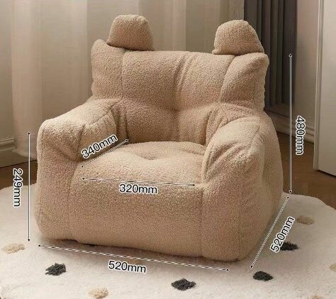 Детский мультяшный ленивый диван, бархат ягненка