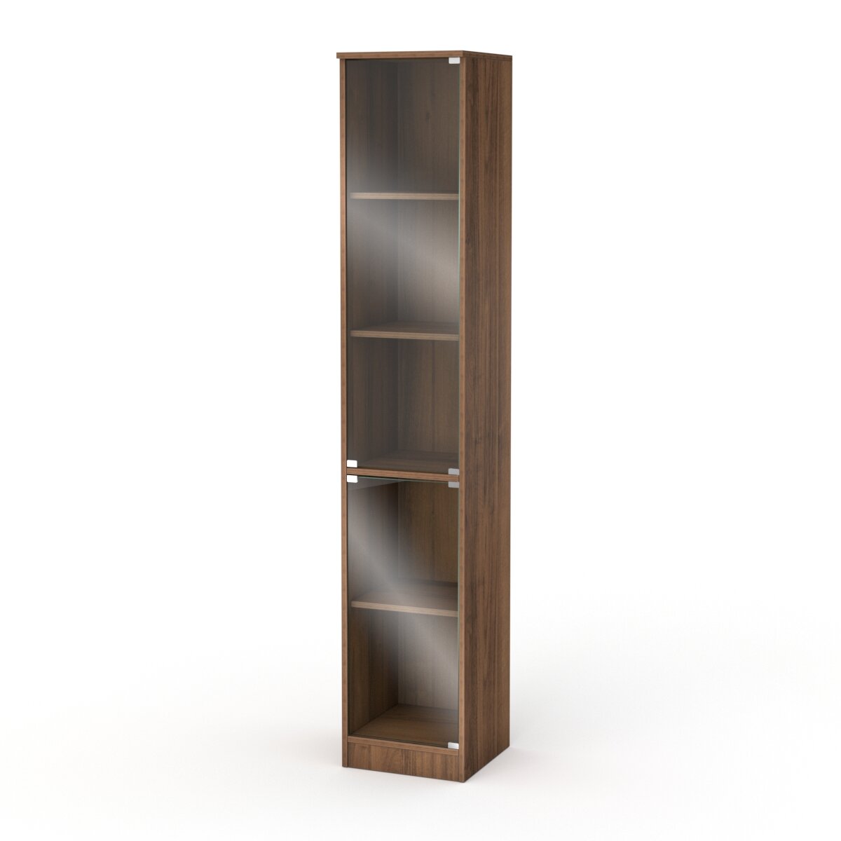 Шкаф-витрина офисная узкая ШВ-52, Орех. Производитель товара - компания Westcom.