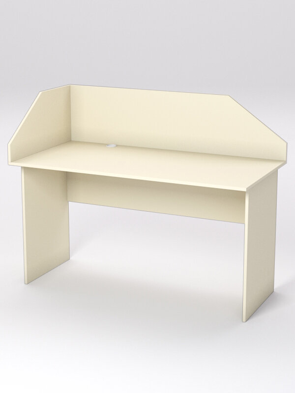 Стол рабочий офисный С-03 с экраном, Крем Вайс. Производитель товара - компания Westcom.