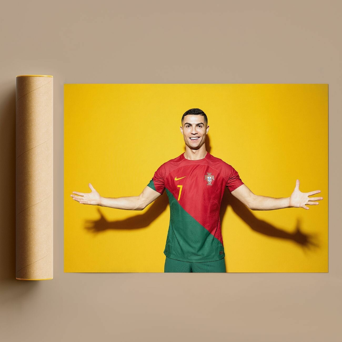Постер Криштиану Роналду, футбол 30х40 см без рамы/ Футболист, спорт, плакат для интерьера, в подарок