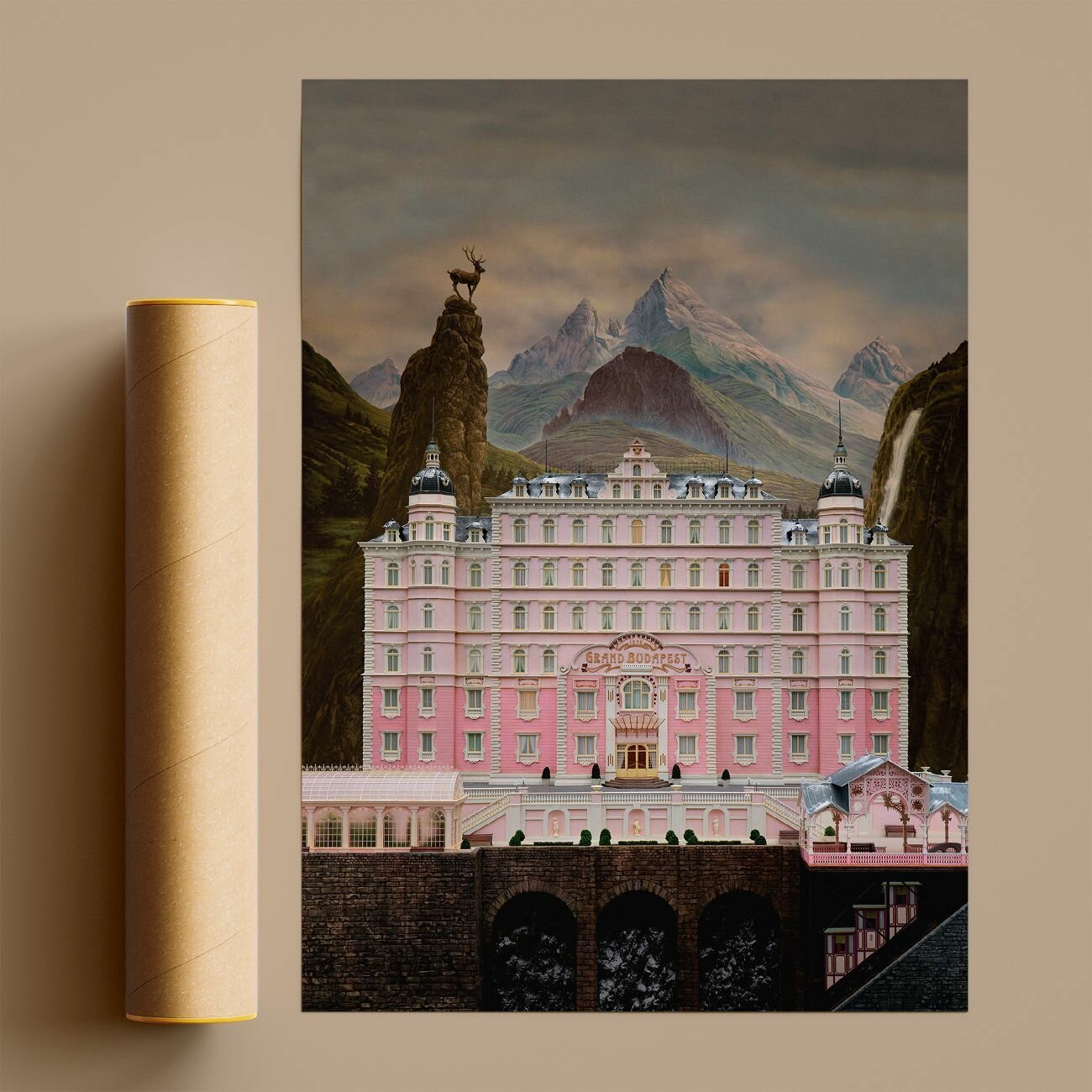 Постер Отель Гранд Будапешт 60х80 см без рамы/ The Grand Budapest Hotel постер к фильму для интерьера, в подарок