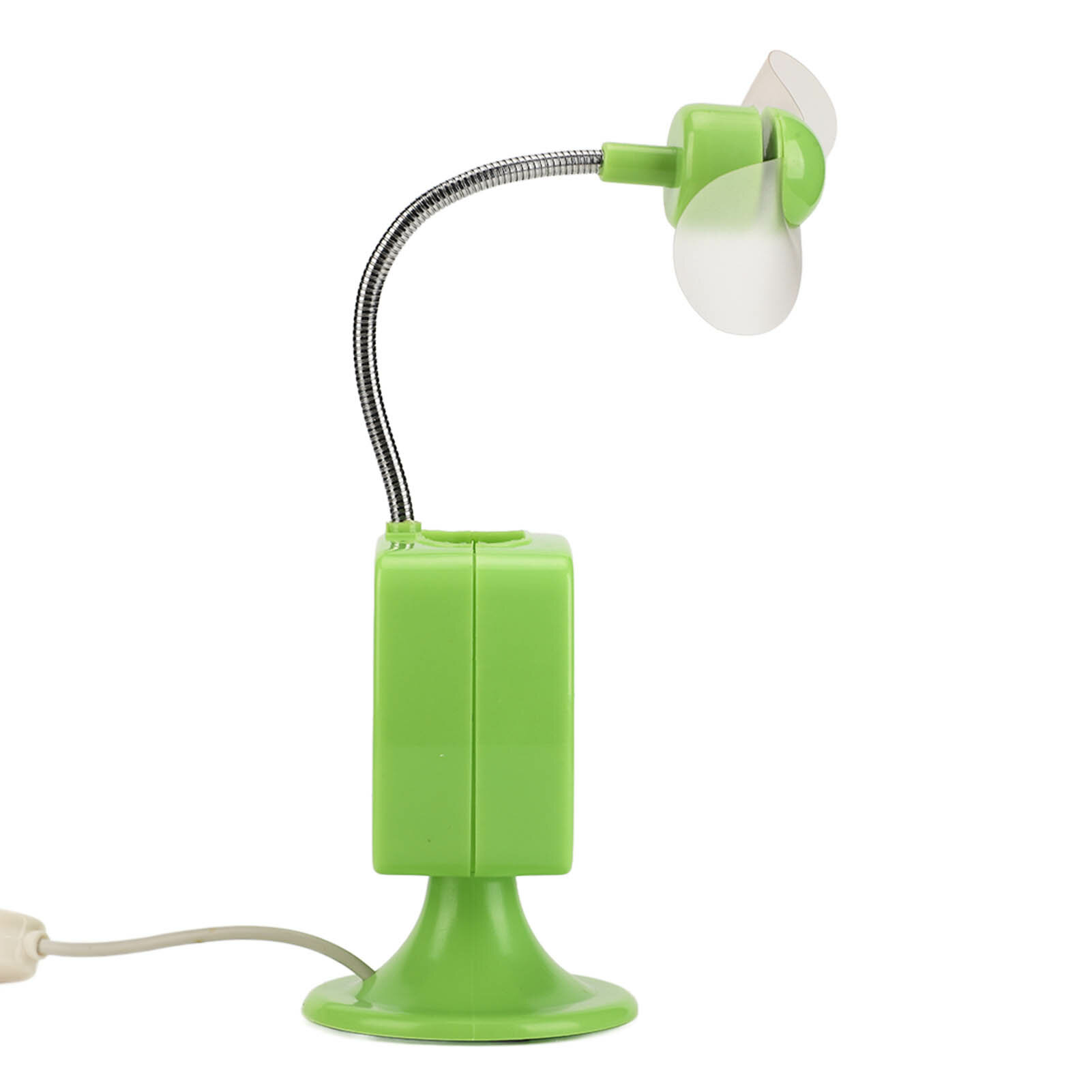 Складной настольный вентилятор, гибкий, 2 в 1, с питанием от USB, зеленый, милый, маленький, из АБС-пластика, 5 В, портативный вентилятор для офиса и дома