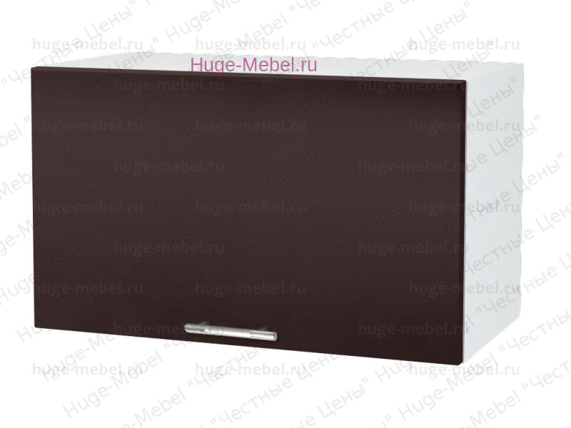Горизонтальный кухонный шкаф верхний 600 Ксения (шоколад) Huge Mebel . Ширина 600 Высота 358. Кухонные шкафы