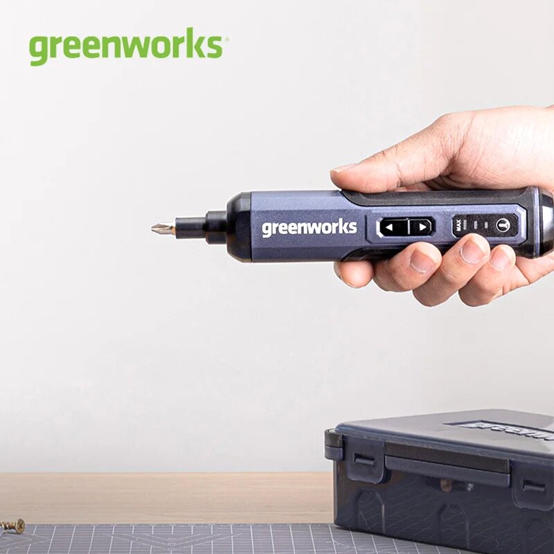 Greenworks Мини-отвертка 4V с набором бит 26 шт, 4V Screwdriver Set