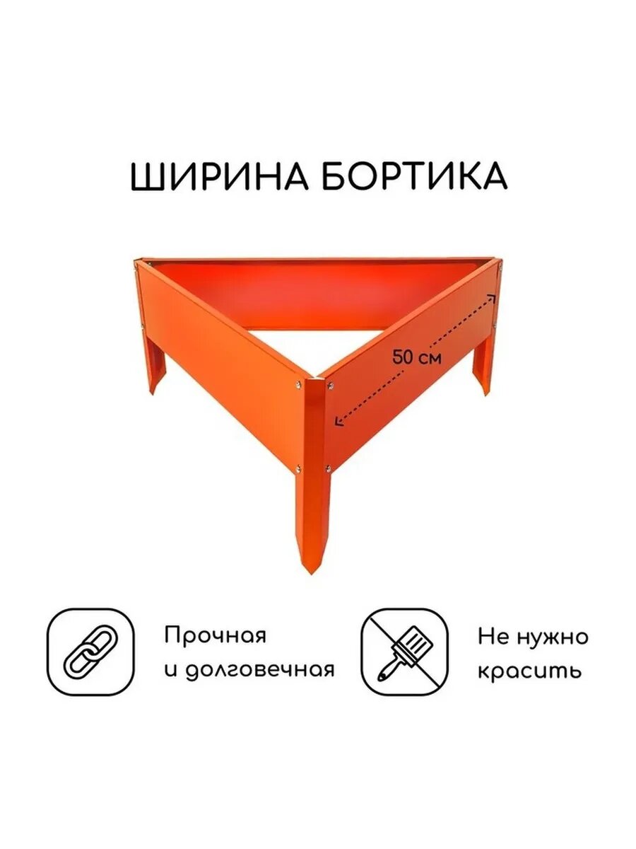 Яркая оцинкованная клумба для цветников