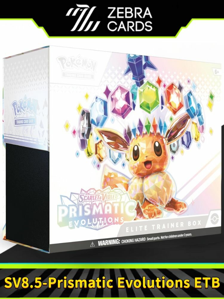 Покемон Любимая открытка POKEMON TCG: Scarlet & Violet Prismatic Evolutions Elite Trainer Box(Сделано в США)