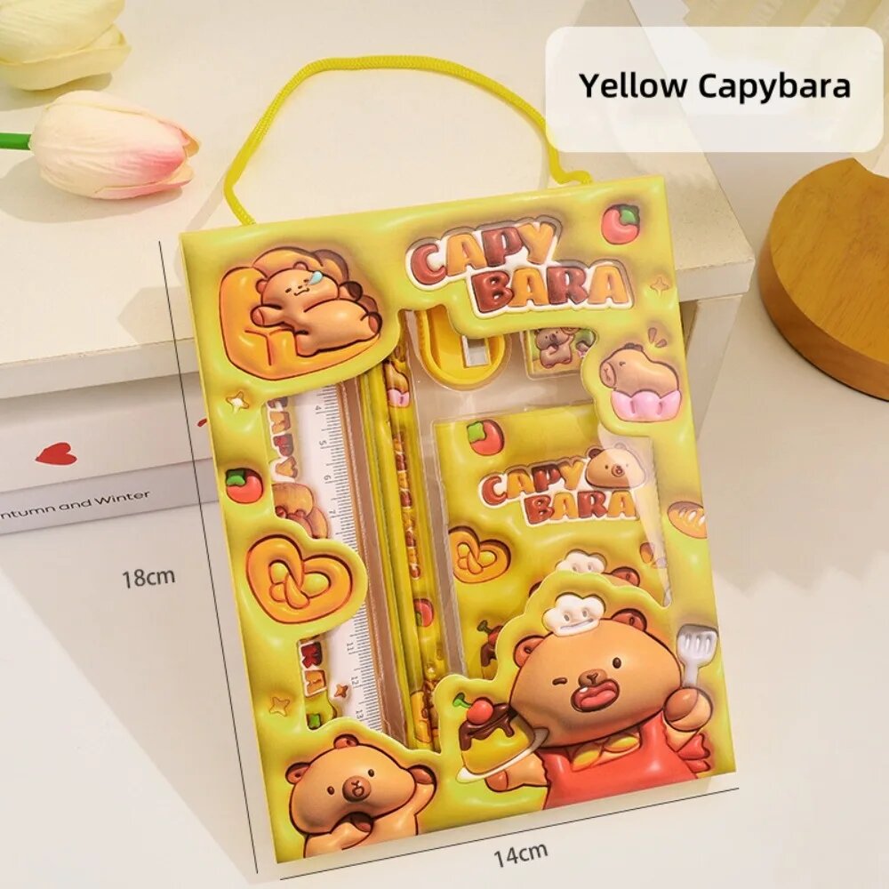 Набор канцелярский "Yellow Capybara" 6 шт.