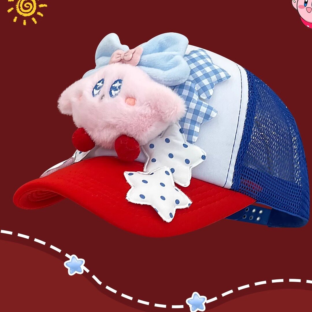 Новинка 2025 года, милая бейсболка со звездой из мультфильма для женщин, летняя универсальная бейсболка с открытым лицом, маленькая фуражка, большая шляпа с козырьком