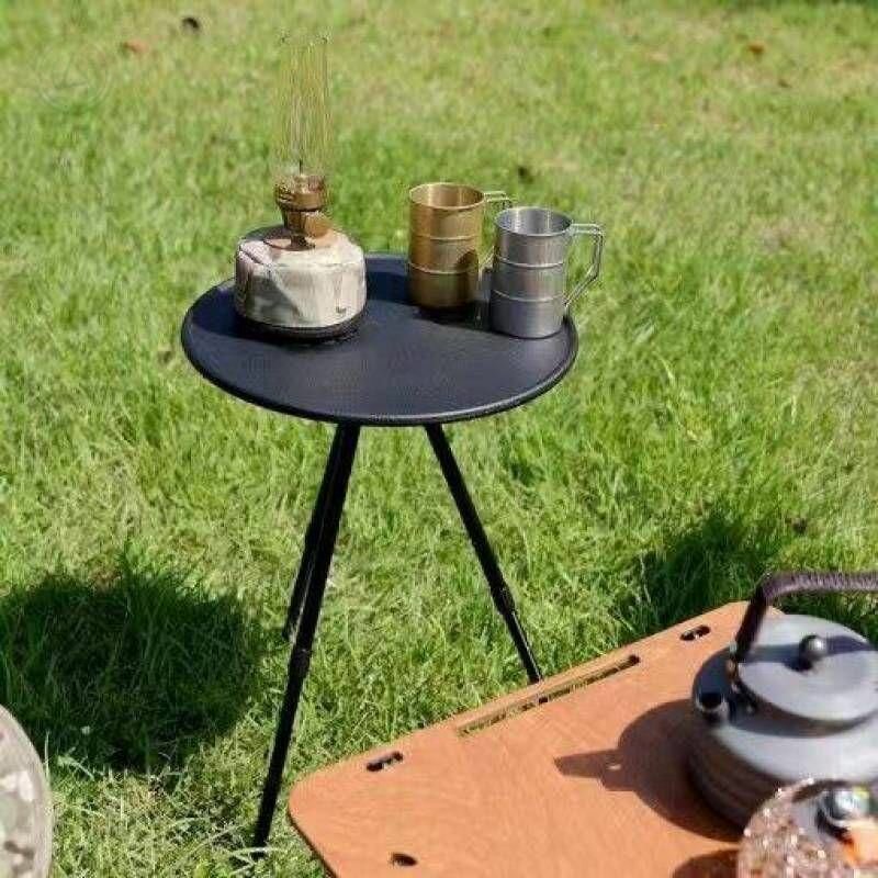 Уличный складной маленький круглый столик, переносной, поднимающийся походный столик, снаряжение для кемпинга