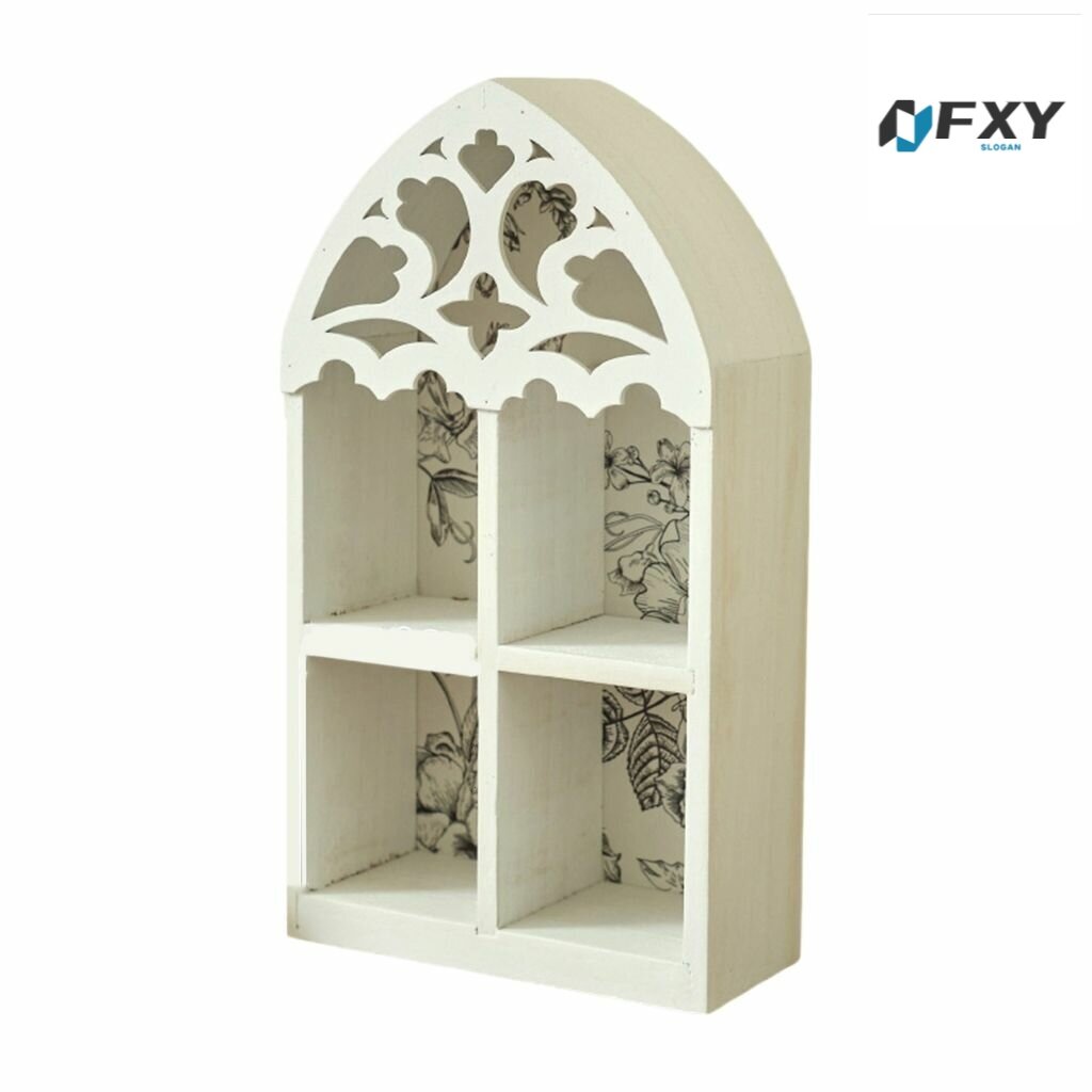 Резная полка "Эко-стиль", дерево, 17 см x 8 см x 30,5 см, максимальная нагрузка 44 кг