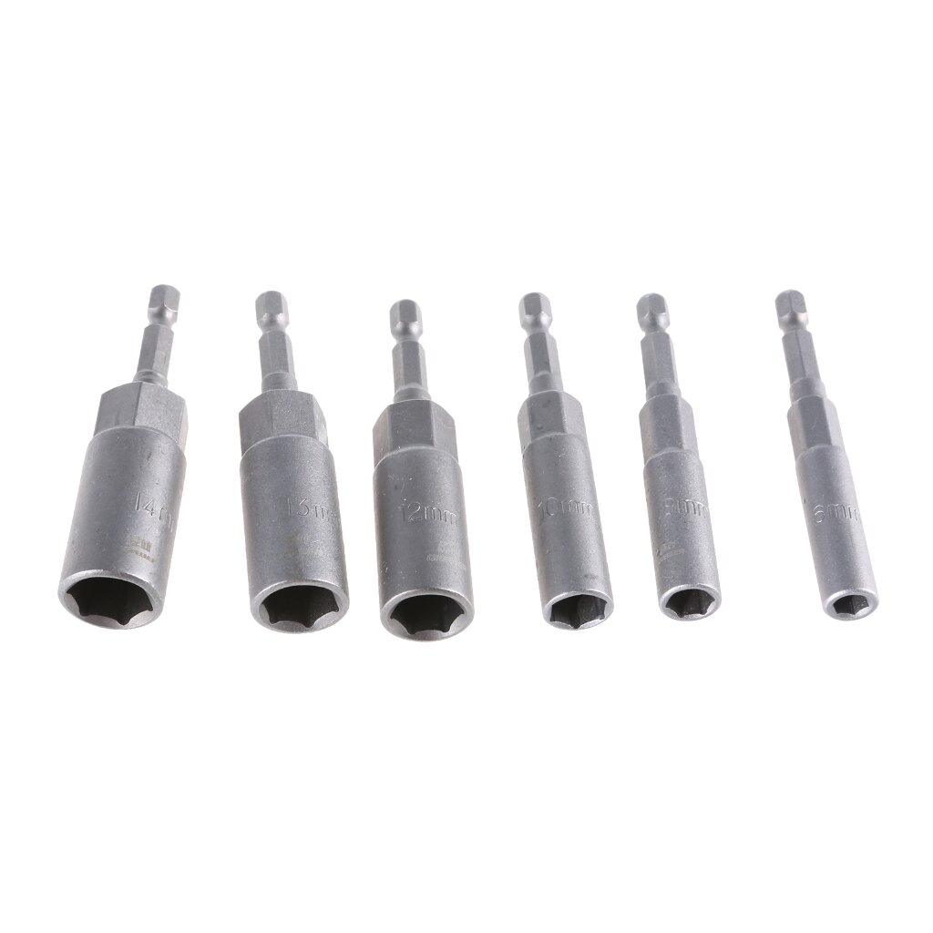 Шестигранный ключ с хвостовиком 1/4 дюйма, головки для гаечных ключей с барашковыми гайками, головки для сверл с пазами под барашковые гайки 5,5–19 мм для рым-болтов и болтов с крючками