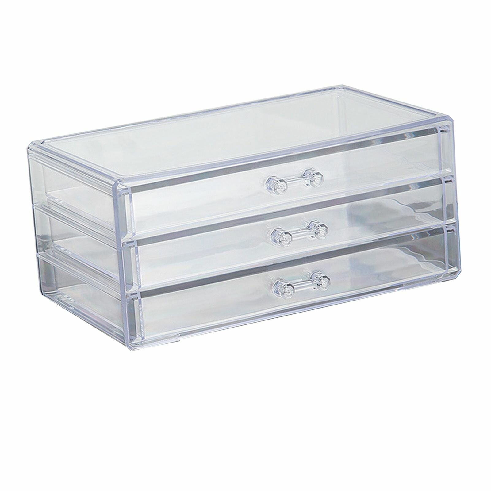 Акриловый органайзер для косметики, вместительный, прозрачный ящик для хранения, для туалетного столика в ванной, многофункциональный держатель для косметики