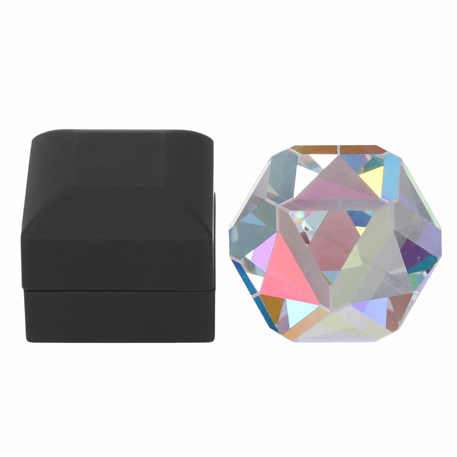 Цветной куб-призма 9,8x9,8x9,8 дюйма с дисперсией RGB, цветной кристалл, граненая оптическая призма для физики, фотографии, декор для рабочего стола