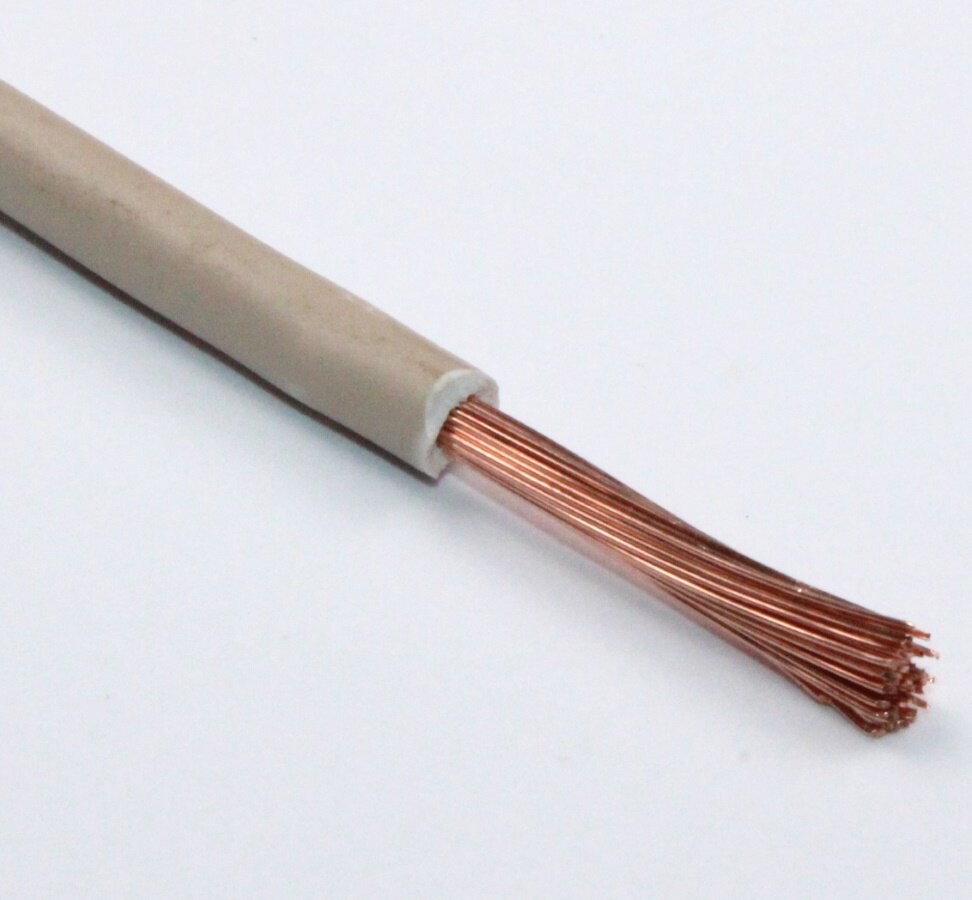 Провод ПВ-3 2,5 кв. мм белый (ПуГВнг(A)-LS)