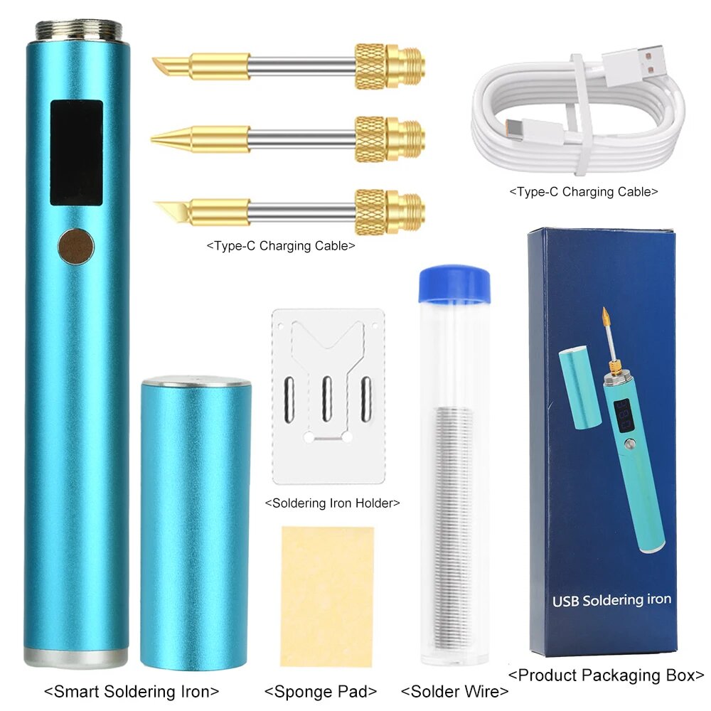 Паяльник аккумуляторный портативный blue 2600mAh