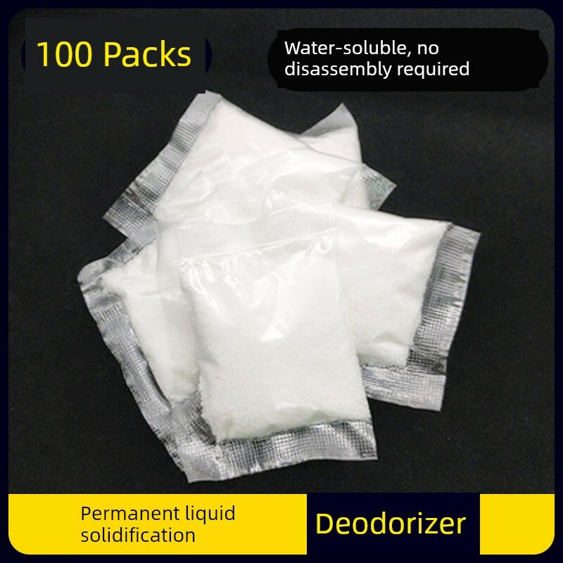 Водорастворимая пленка, 100 пакетов для портативного туалета, без разборки, биоразлагаемый гель