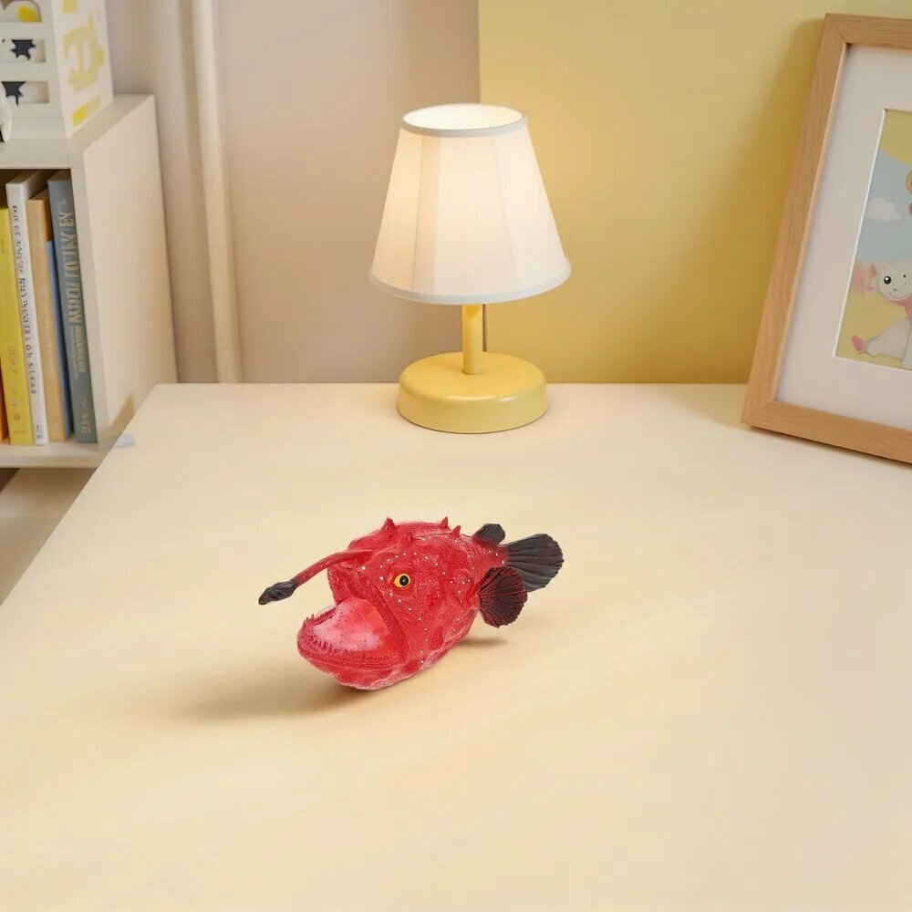 Игрушка пластикова красная морская рыбка-ангарский окунь для декора