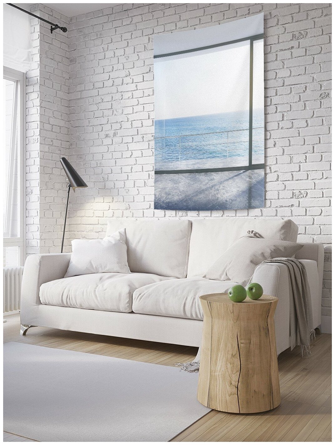 Фотопанно на стену вертикальный из ткани постер 100х150 "Выход к морю", JoyArty