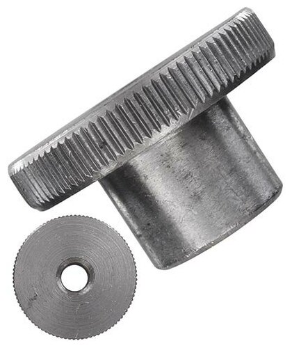 Гайка круглая DIN466 М10 рифленая высокая ц (упак 5 шт)