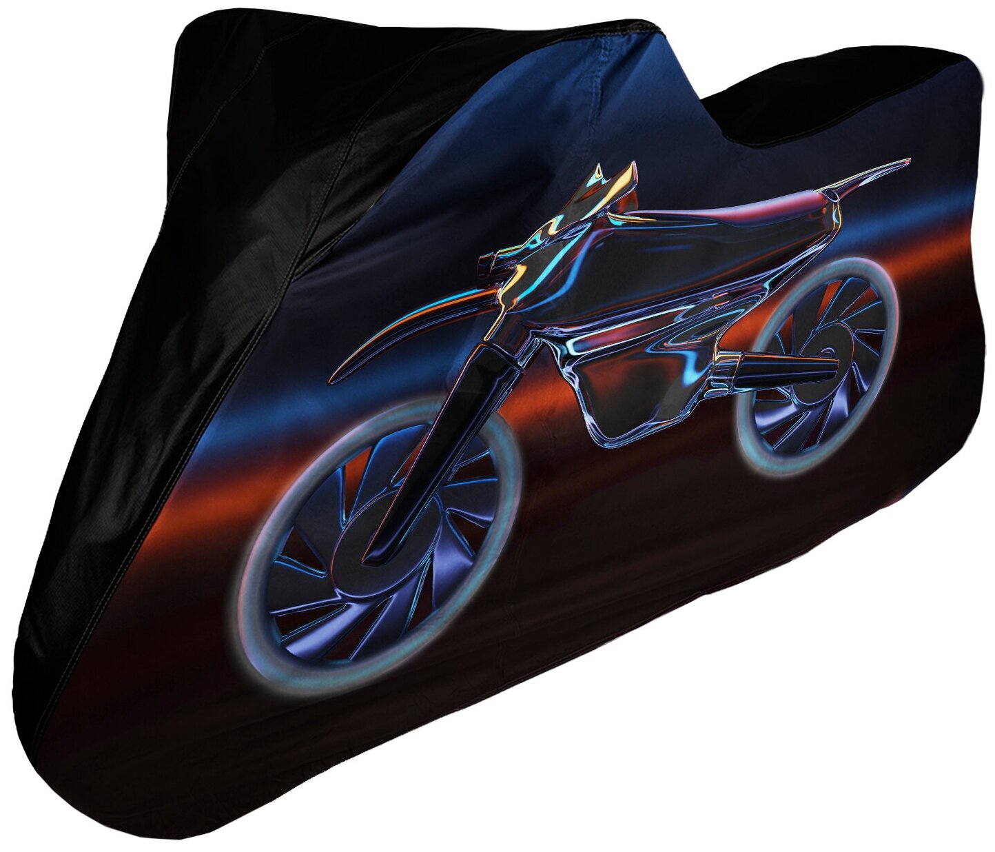 Чехол-тент на мотоцикл длиной до 2м, Универсальный, Высокой прочности, Размер XL (280х110х130см)