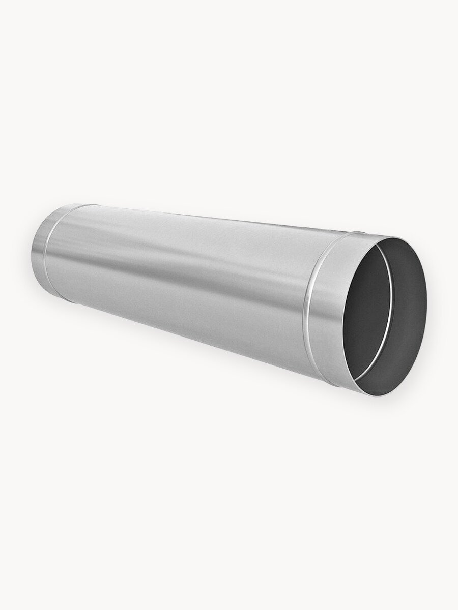 Воздуховод круглый прямошовный 100мм 1м из оцинкованной стали