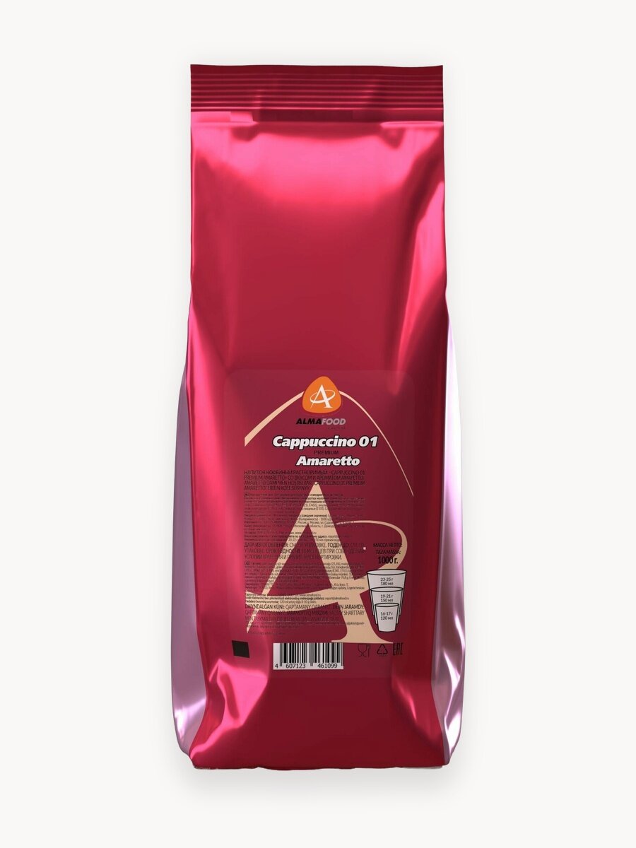 Кофейный напиток Almafood Cappuccino 01 Premium Amaretto 1 кг