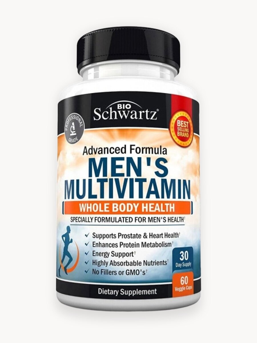 Мультивитаминный комплекс BioSchwartz, для мужчин, для иммунитета, 60 шт