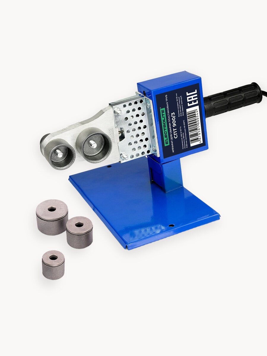 Паяльник Electrolite, для полипропиленовых труб, СПТ 900/3, мощность 900Вт, насадки 20/25/32мм