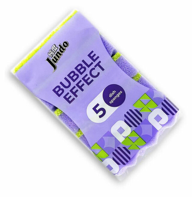 Губки для мытья посуды Jundo Dish Sponges Bubble Effect, 5 шт (4 шт)