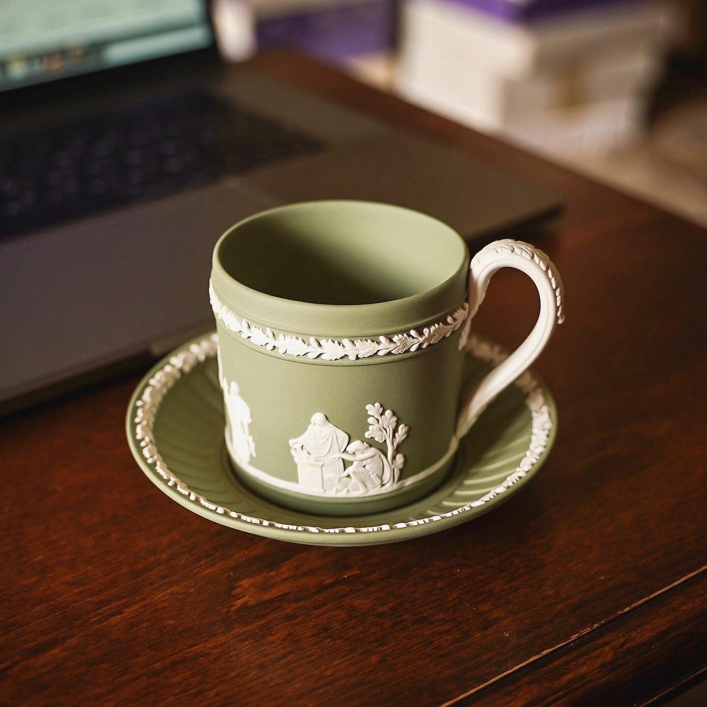 Wedgwood кофейная пара в неоклассическом стиле, Англия, 1970-1980 гг.