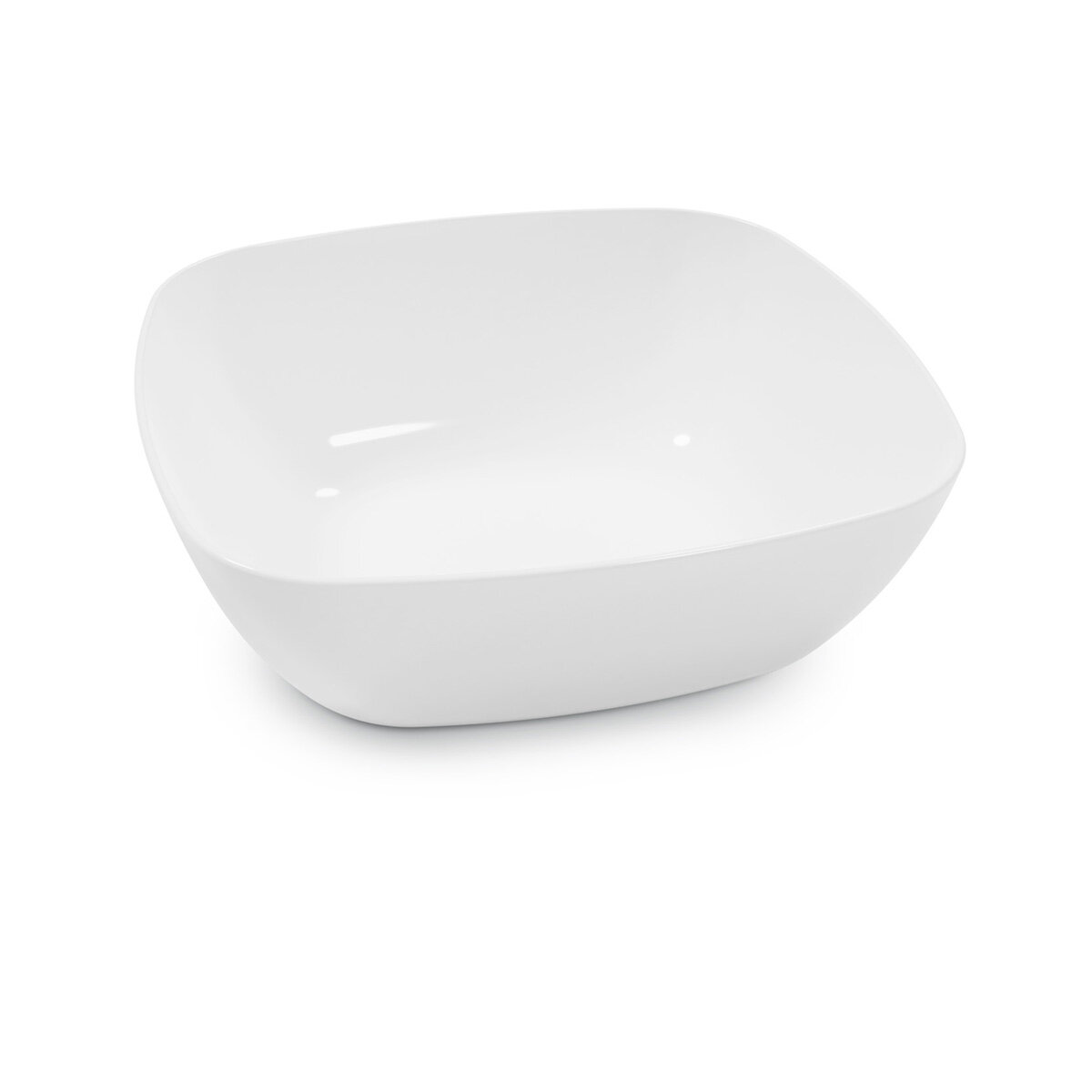 Тарелка суповая Альтернатива Квадро, пластиковая, 16 см, белая