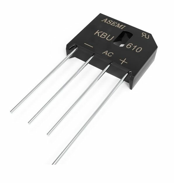 Диодный Мост KBU610 6А-1000В, корпус KBU, 5шт