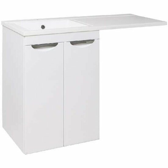 Тумба под раковину Runo лира 60 под умывальник Гамма 120 черный мрамор /правое крыло/+кронштейн