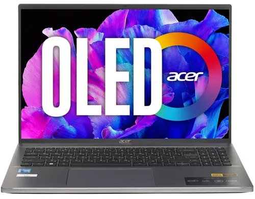 Ноутбук 16" Acer Swift Go 16 OLED 120 Гц (3.2К 3200x2000) Intel Core i5-13420H, LPDDR5 16 ГБ, SSD 512 ГБ, Windows 11 Home, Металл, Русская раскладка