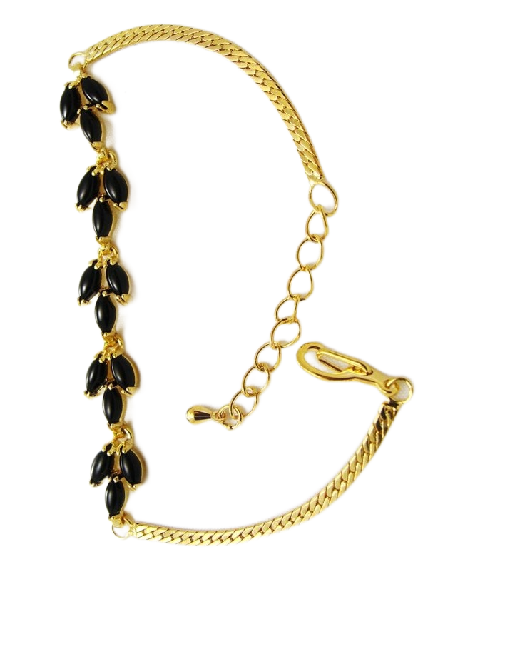 Плетеный браслет, оникс