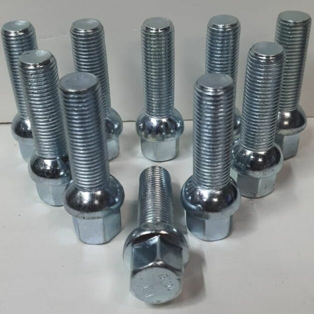 Болт колёсный 14x1,5x40, сфера,10 штук