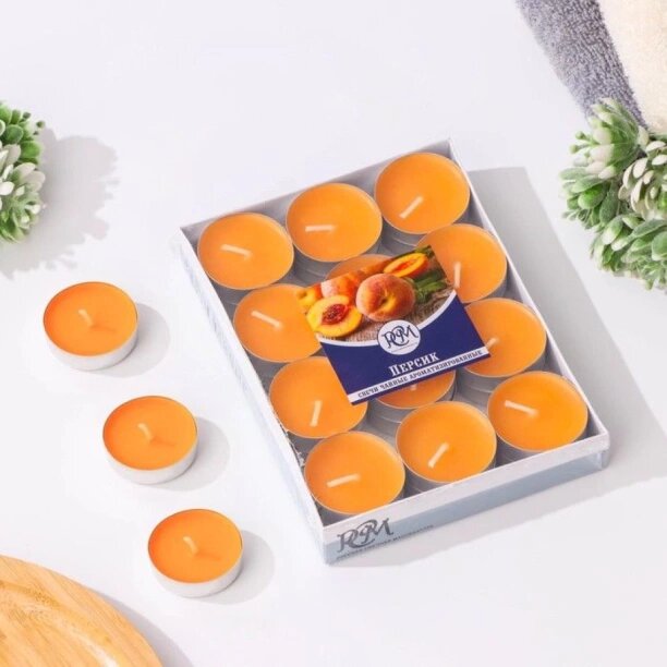 Свечи чайные Персик 24 шт
