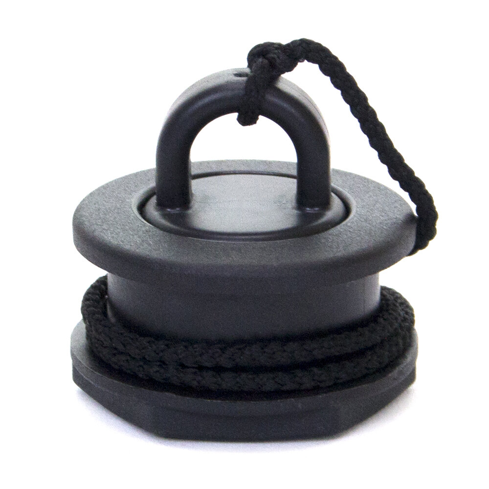 Клапан сливной на транец, 18-27 мм №1.1 пробка, черный 3шт