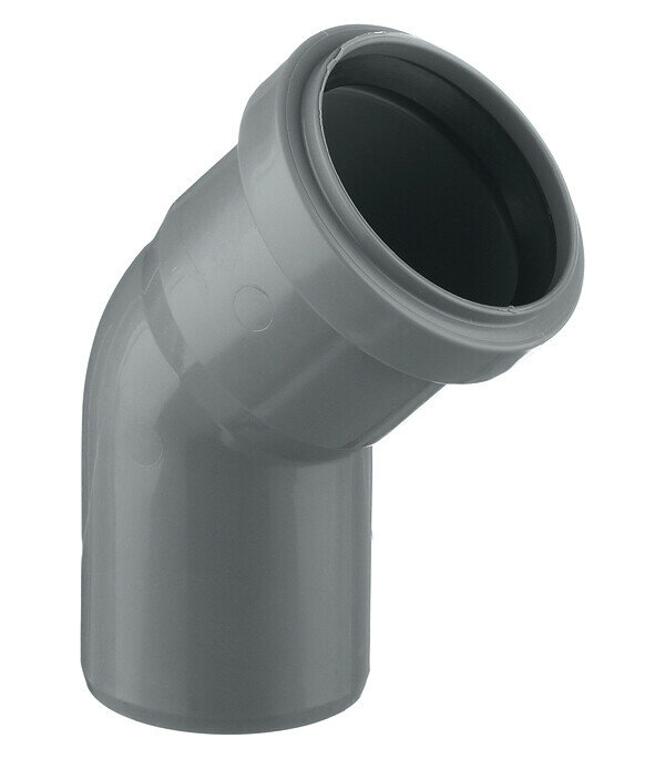 Отвод Ostendorf HTB d50 мм 45° пластиковый для внутренней канализации (112120) Ostendorf 112120/38117