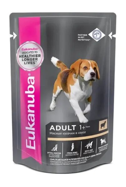 Eukanuba Паучи корм для собак с ягненком в соусе 0,1 кг