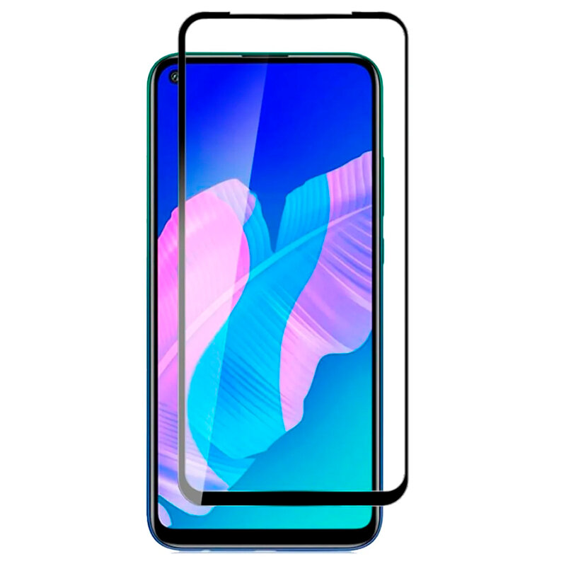 Защитное стекло на Huawei P40 Lite/P40 Lite E/Honor 9C/Nova 6SE/Nova 7i/Y7p, 9D, черный, X-CASE