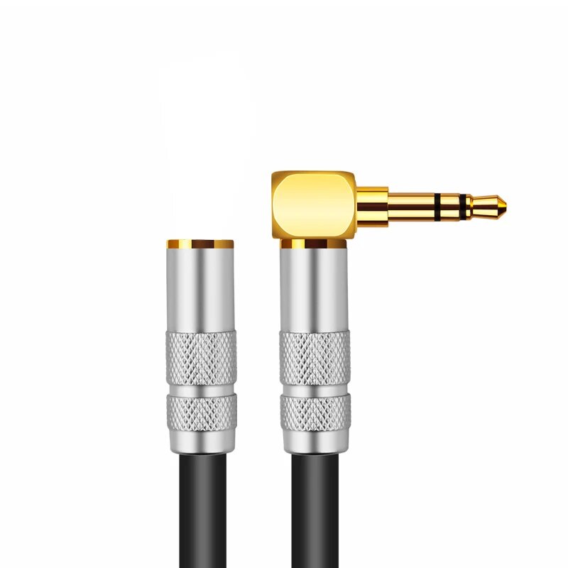 Аудио кабель Aux удлинитель 3,5 мм черный 0,5 м Bend, 1 м