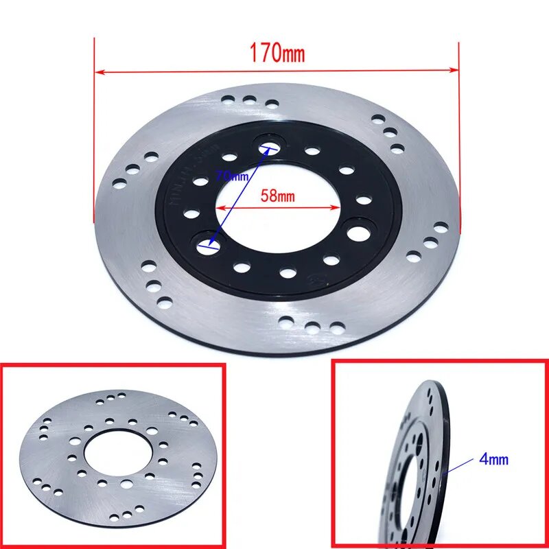 Тормозной диск 170mm, отверстие 58mm, для скутера/мото