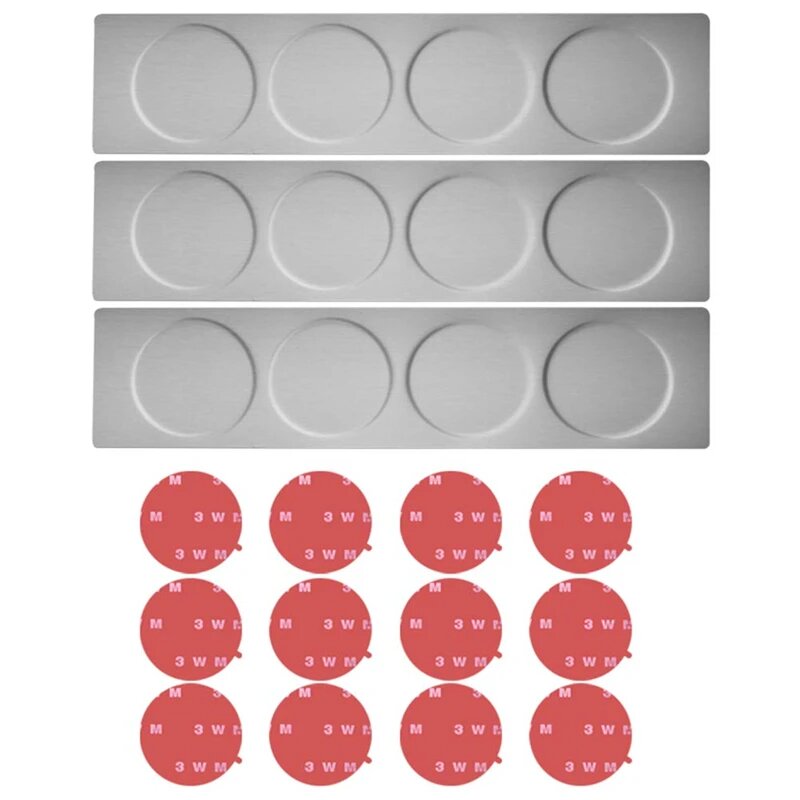 Магнитные банки для специй LMETJMA из нержавеющей стали Белый, Rack for 3x4 pcs