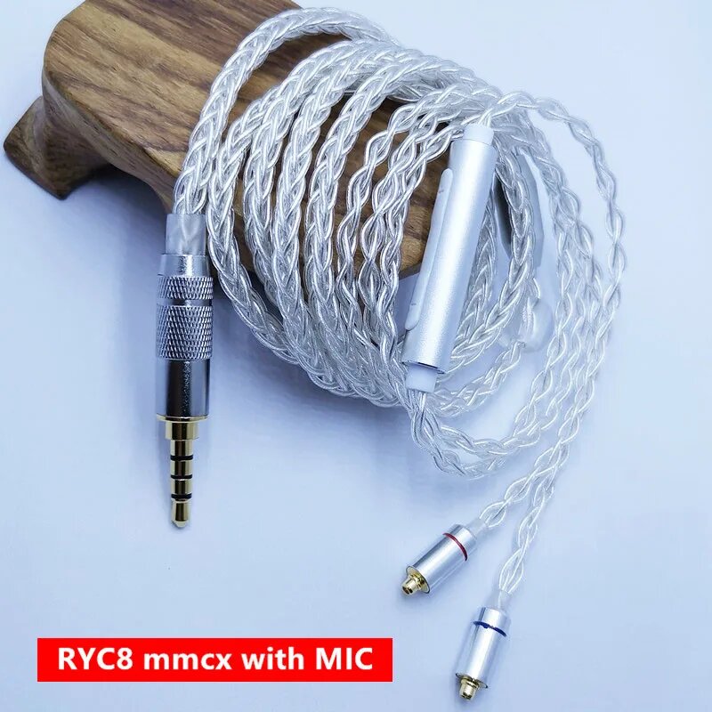 RYGMR кабель для наушников MMXC 1,2 м с микрофоном RY-C8 mmcx with mic