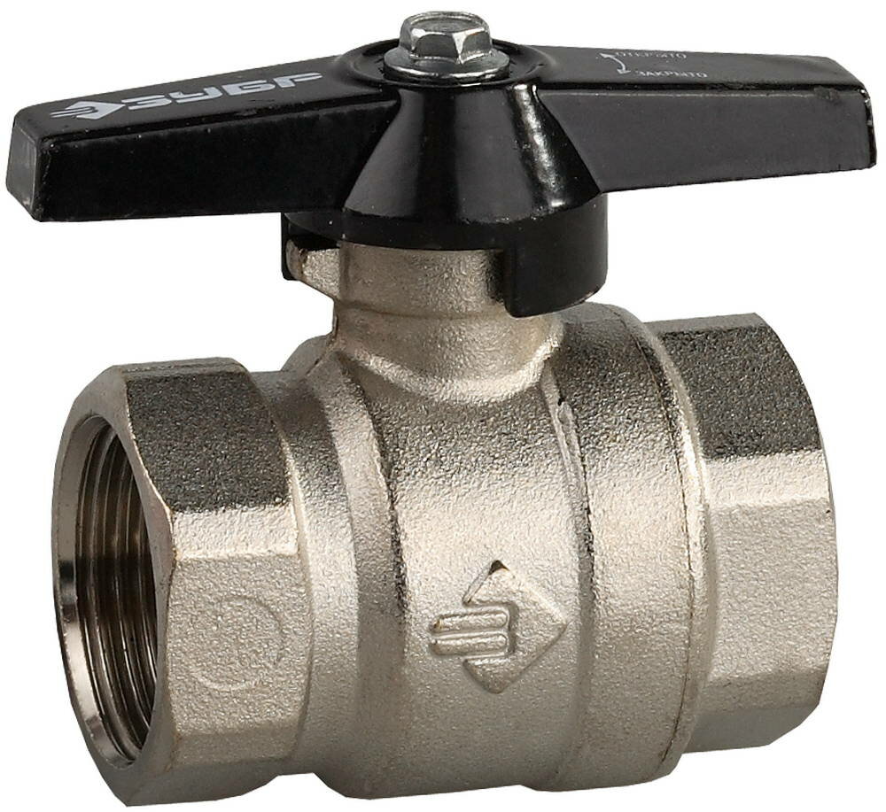 ЗУБР d 1″, ручка ″бабочка″, ″мама-мама″, полнопроходной шаровой кран (4-51323-C-1)